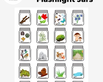 Forest Friends Flashlight Jars Printable | Etsy