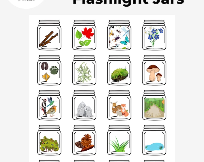Forest Finds Flashlight Jars Printable - Etsy