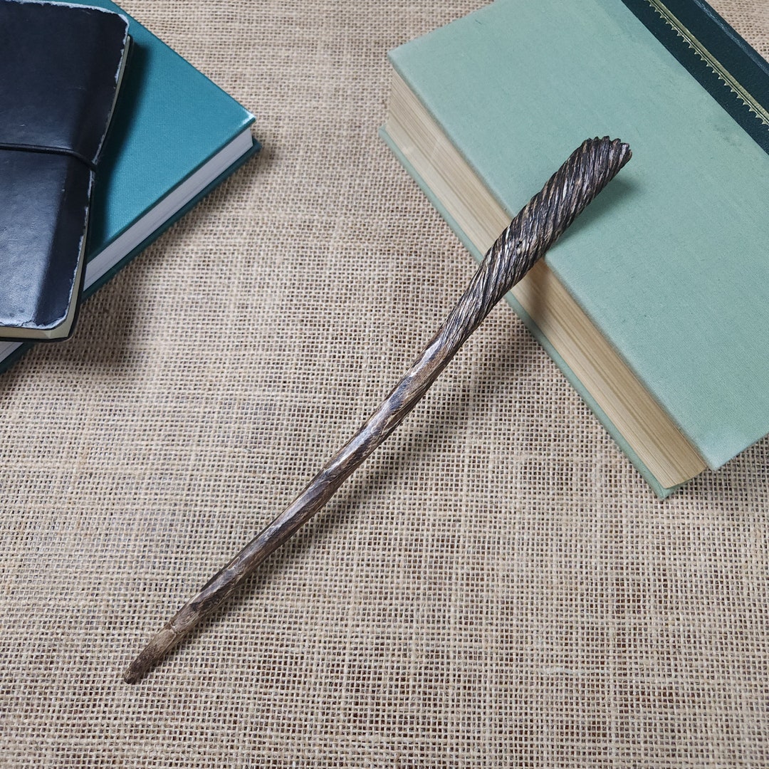 Wood Wand - Crabapple Wood 12", Handmade Wooden Magic Wand, One-of-a ...