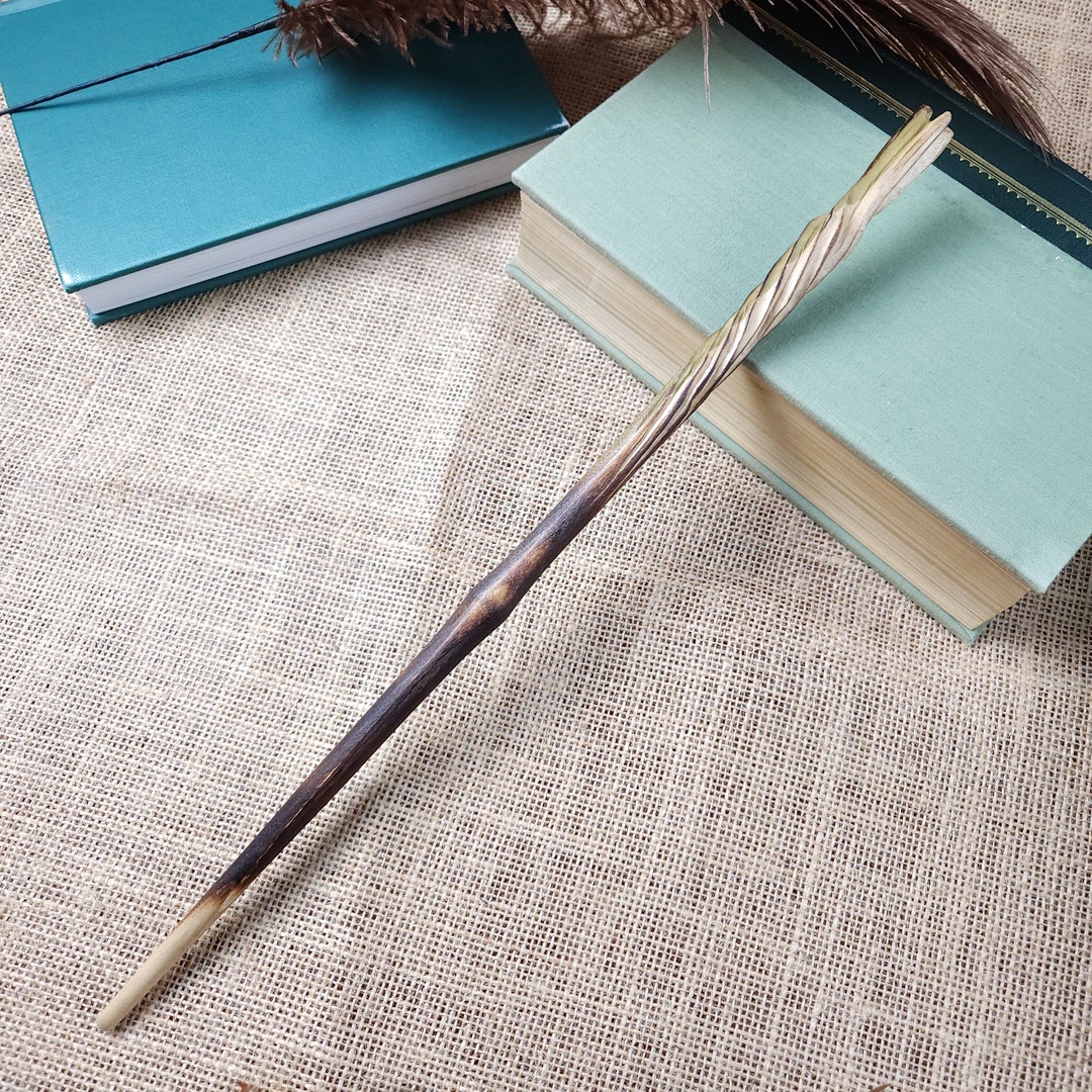 Wood Wand - Poplar 16", Handmade Wooden Magic Wand, One-of-a Kind ...