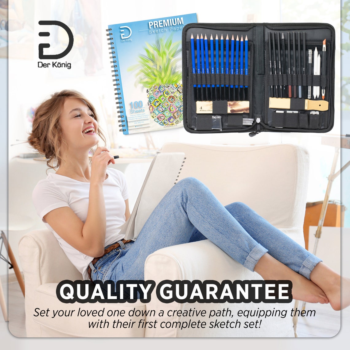 Drawing and Sketching Art Set 41 pieces Professional or | Etsy