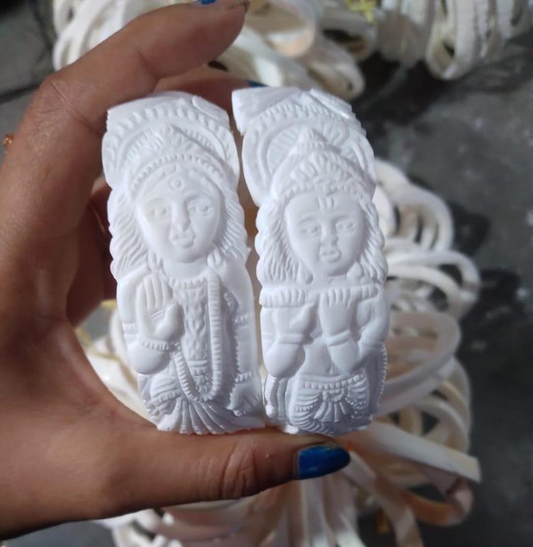 Radha Krishna Handcruted Design Tyre Shakha Handmade Conch Shell ...