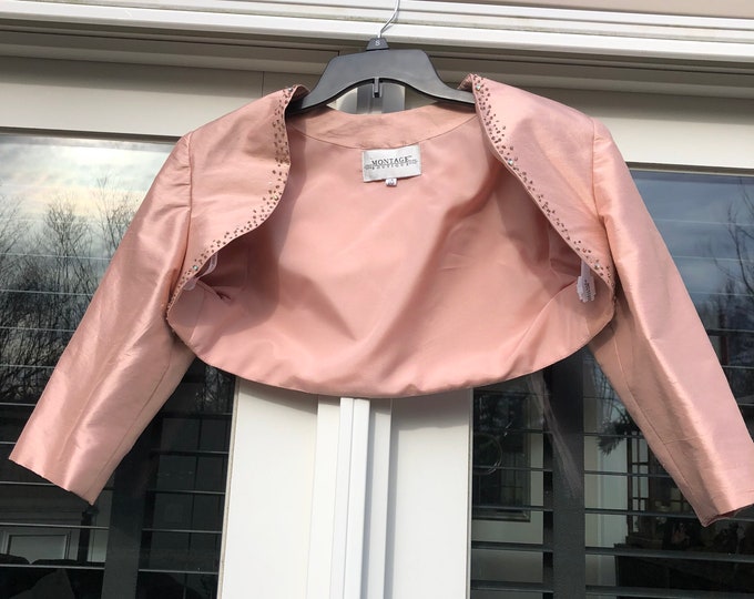 Vintage Bolero Jacket Baby Pink Bolero Vintage Pink Bolero Beaded ...