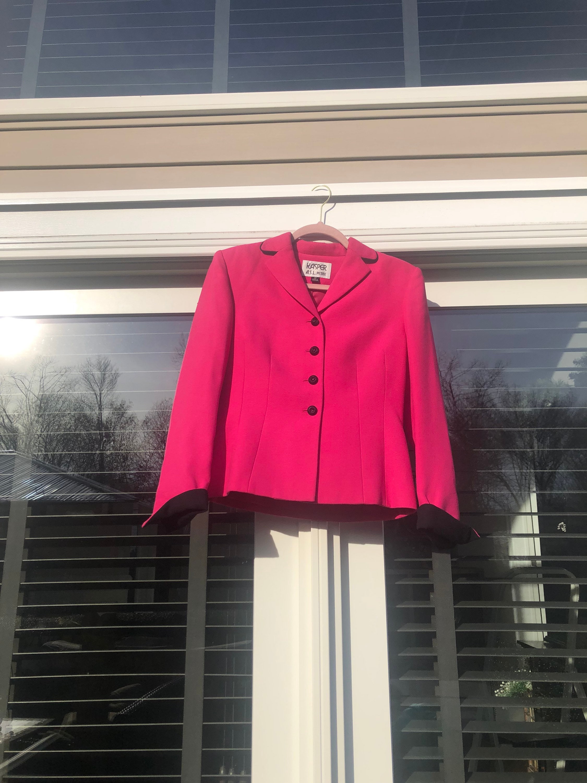 Vintage 1980s Pink Blazer Hot Pink Blazer Vintage Power Suit 1980s ...