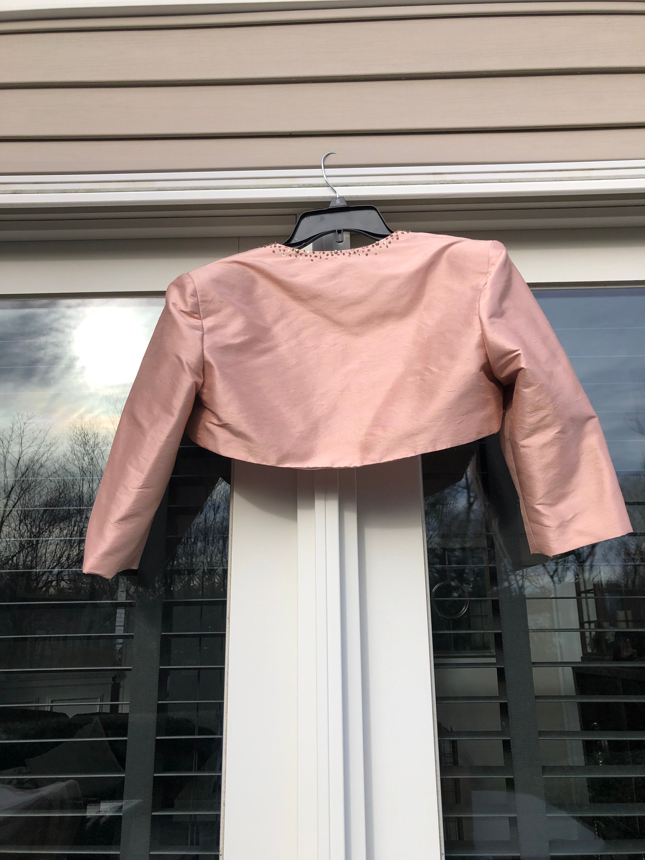 Vintage Bolero Jacket Baby Pink Bolero Vintage Pink Bolero Beaded ...