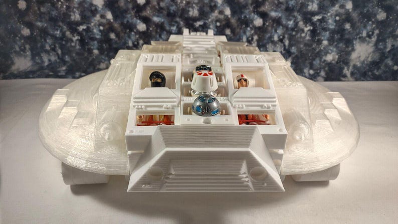 3D Printed Modular Spaceship Gamma for 3.75in Action Figure Starship ...