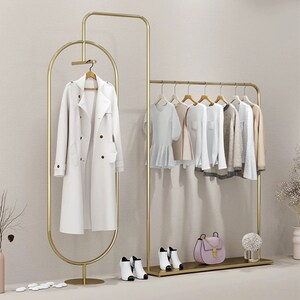 Fashion Clothing Rack,shoe Rack, Stainless Steel Golden Silver Wire ...