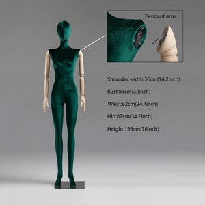 Female Full Body Mannequin in Stand,colorful Velvet Fabric Display ...
