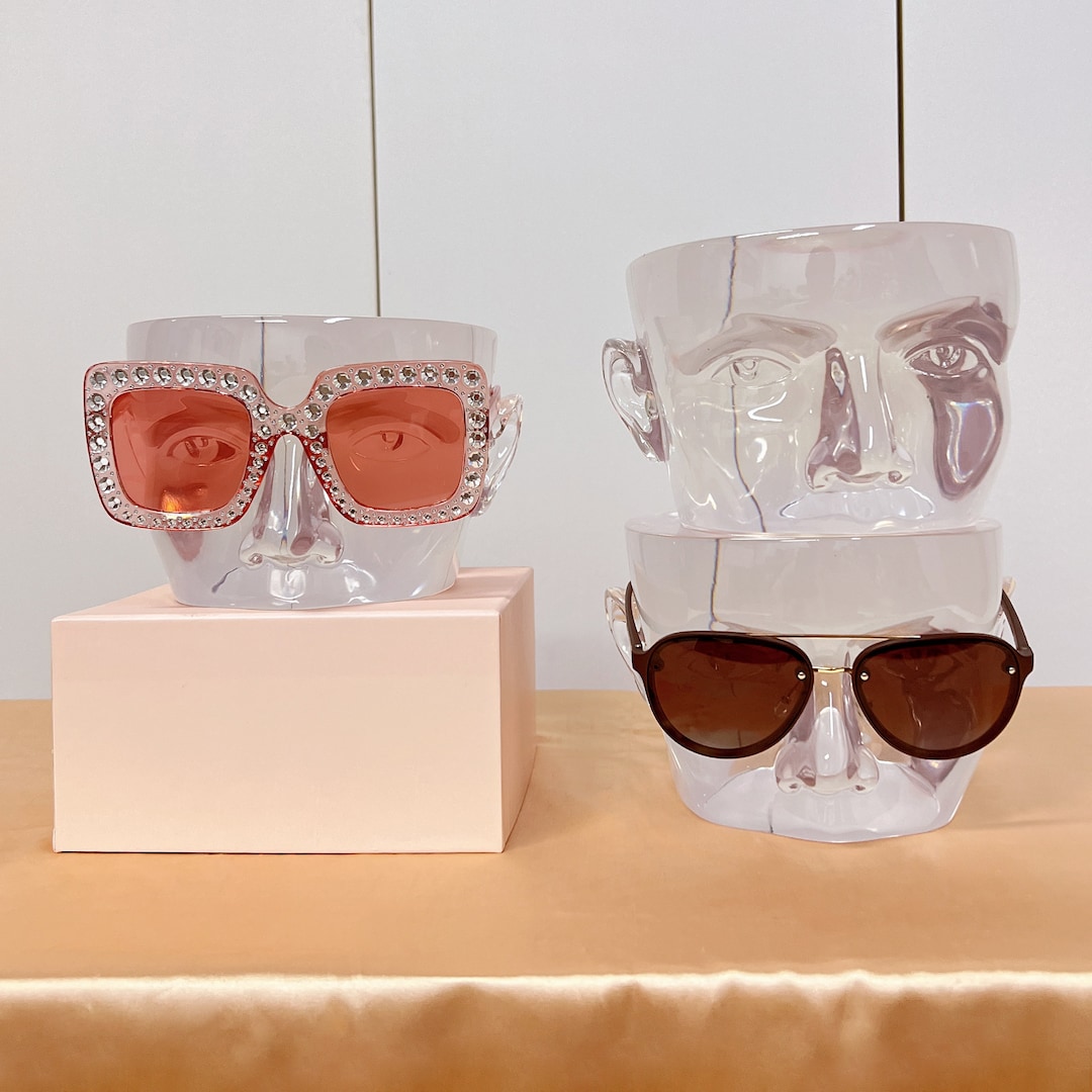 DE-LIANG Creative Transparency Dummy Mannequin Head ,fiberglass Resin ...