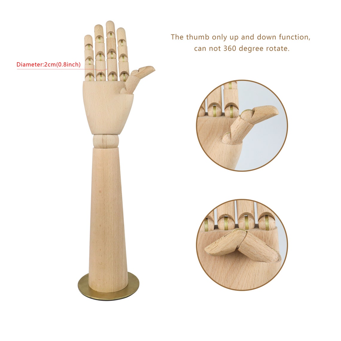 Wooden Hand Mannequin Right Arms Flexible Wood Artists Female | Etsy