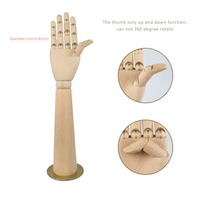 Wooden Hand Mannequin Right Arms, Flexible Wood Artists Female Manikin ...