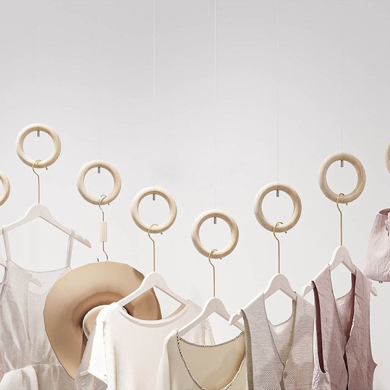 Unique Wall Mounted Wooden Ring Hangerceiling Ring Fashion - Etsy