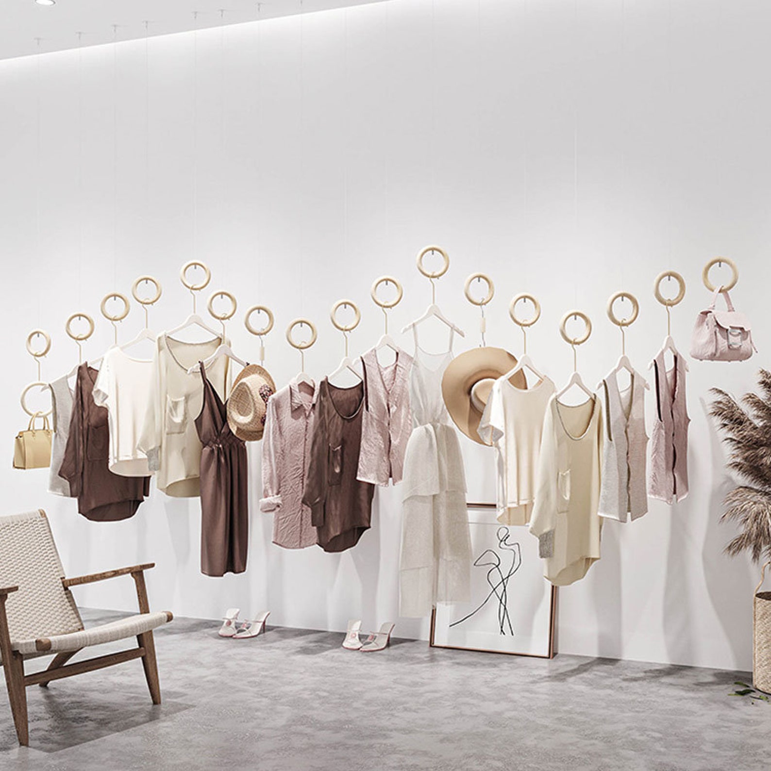 Unique Wall Mounted Wooden Ring Hangerceiling Ring Fashion - Etsy