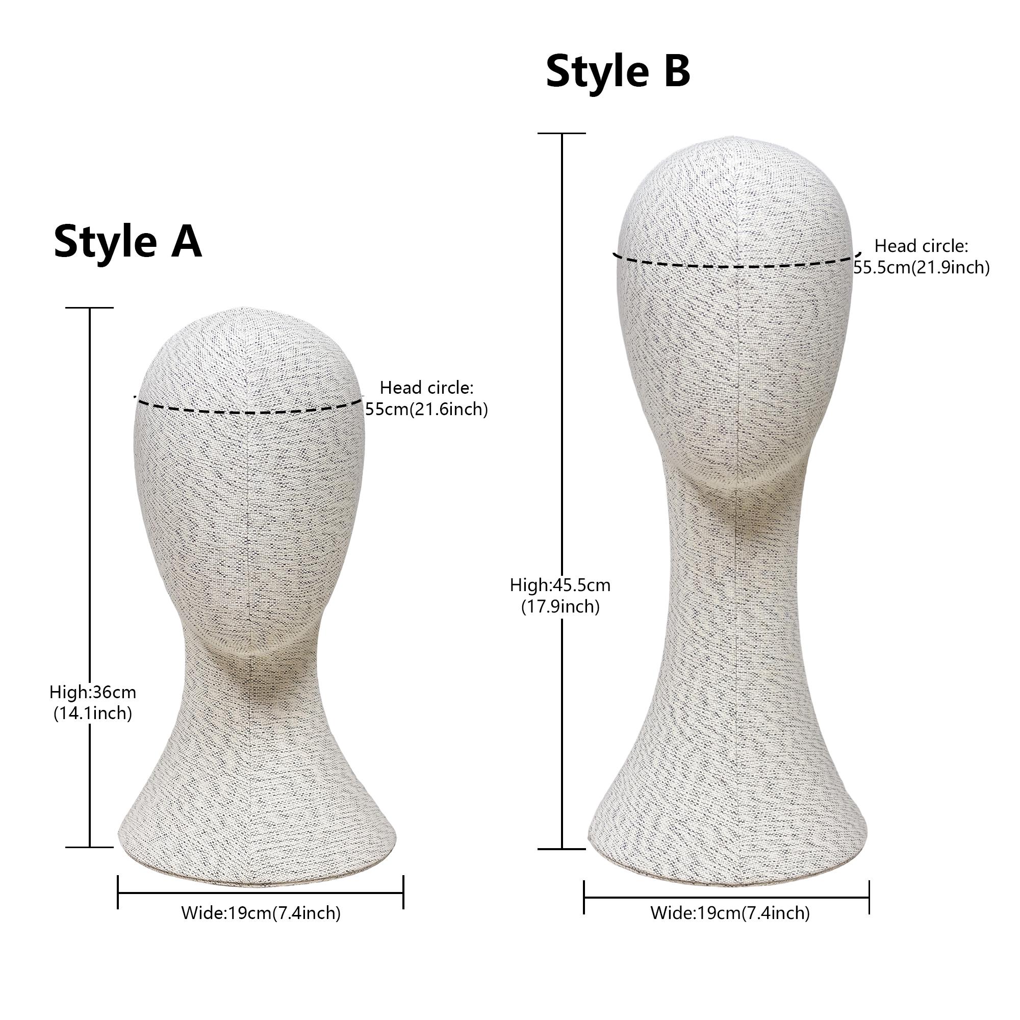 DE-LIANG Luxury Pinnable Linen Mannequin Head: Fashion Style Jewelry ...