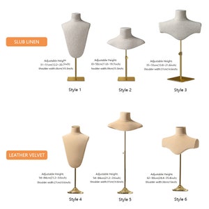 Adjustable Height Bust Form, Chest Mannequin for Jewelry Display ...