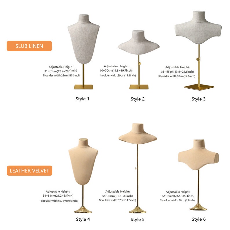 Adjustable Height Bust Form Chest Mannequin for Jewelry - Etsy