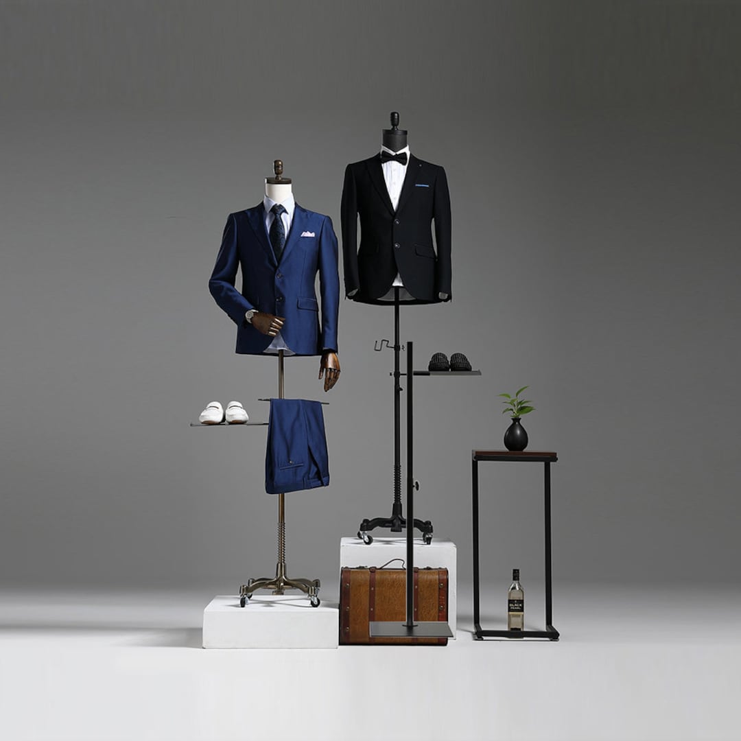Canvas Men's Mannequin: Half Body Black Fabric Display - Etsy