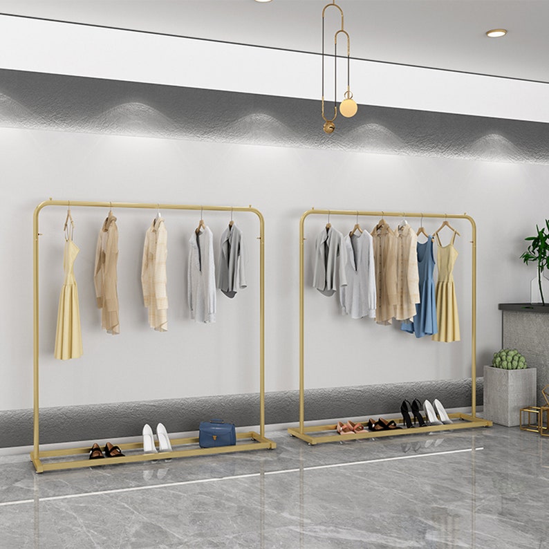 DELIANG Fashion Golden Clothing Rack150180cmmetal Display - Etsy
