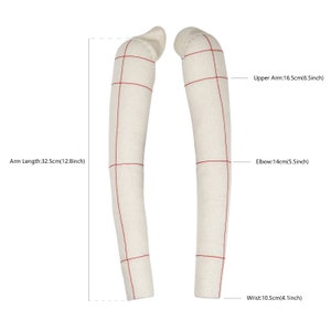 DE-LIANG Half Scale Mannequin Arm, Female Male Cotton Soft Arms Dress ...
