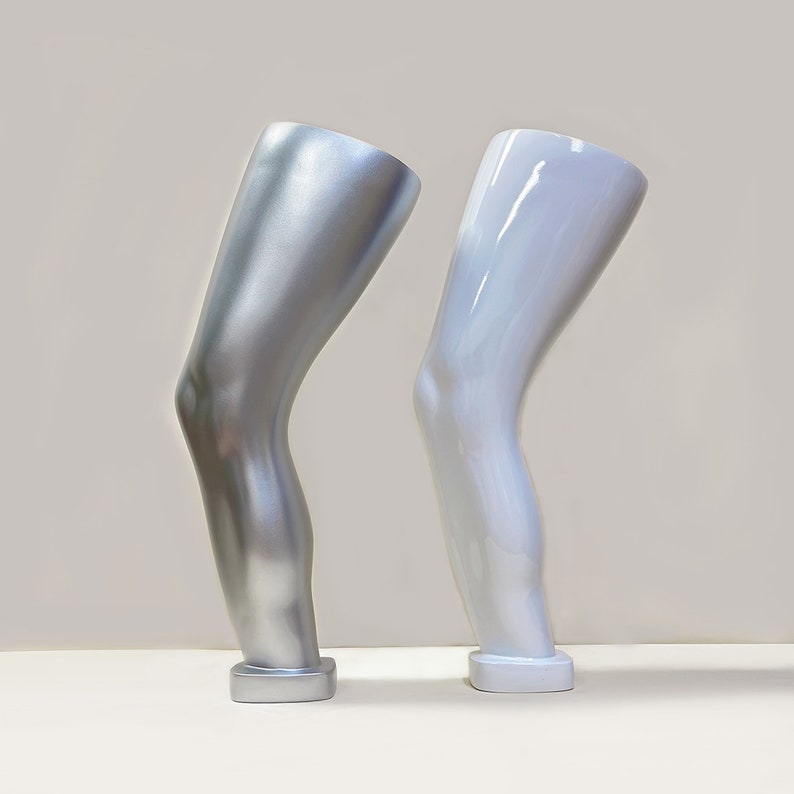 Adult Male Left Knee Mannequin: Glossy White Fiberglass Display - Etsy UK
