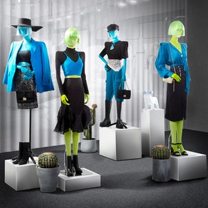 Luxury Female Full Body Fabic Mannequin, Woman Half Body Velvet Fabric ...