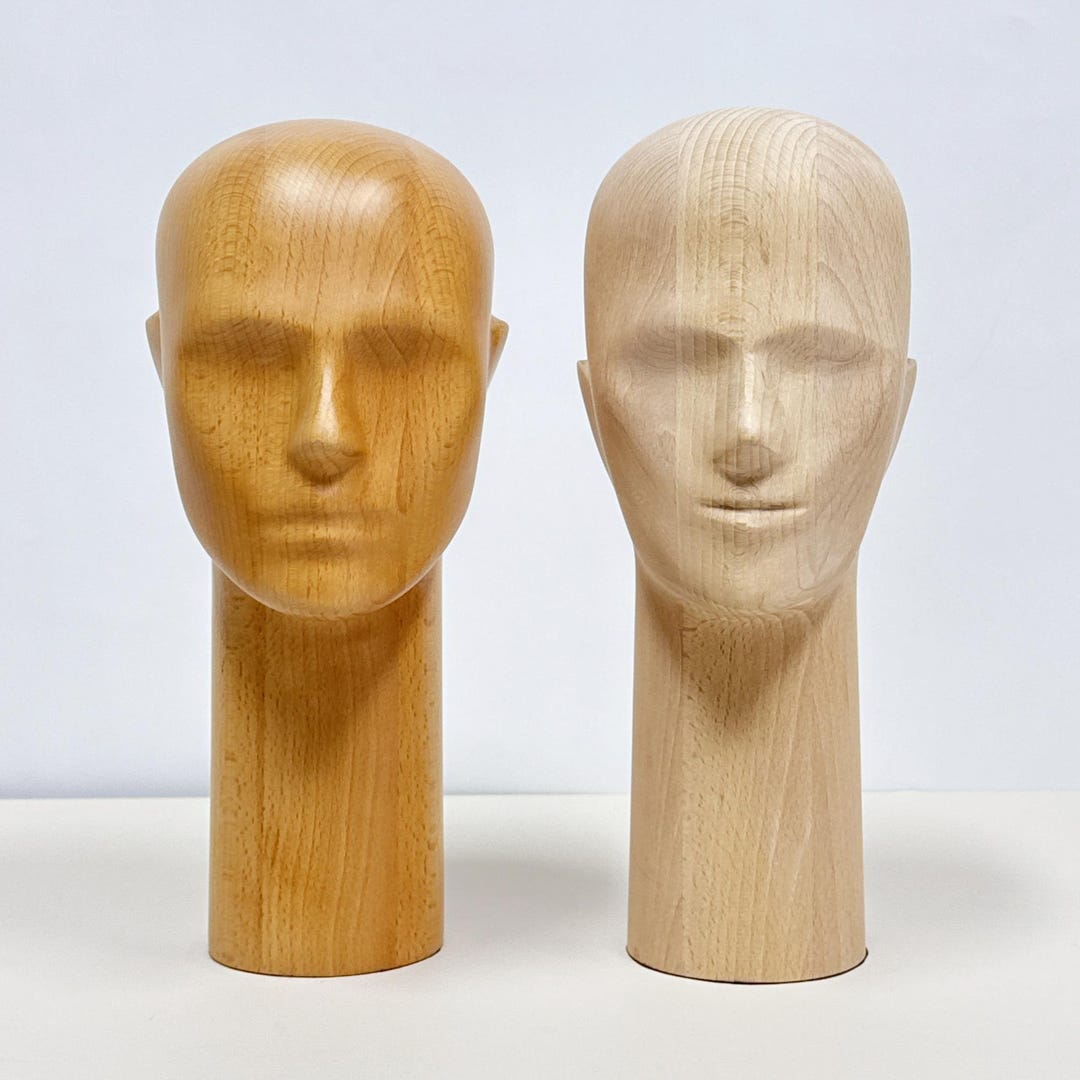 Beech Wood Female Head Mannequin: Raw Natural Display - Etsy