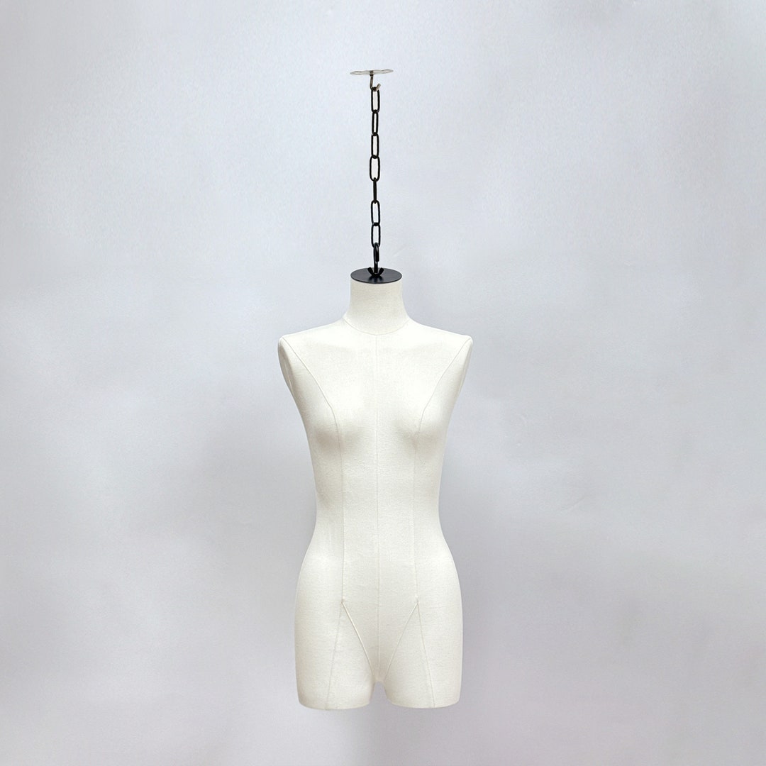 Beige Adult Female Hanging Mannequin, Linen Fabirc Bridal Dress Form ...