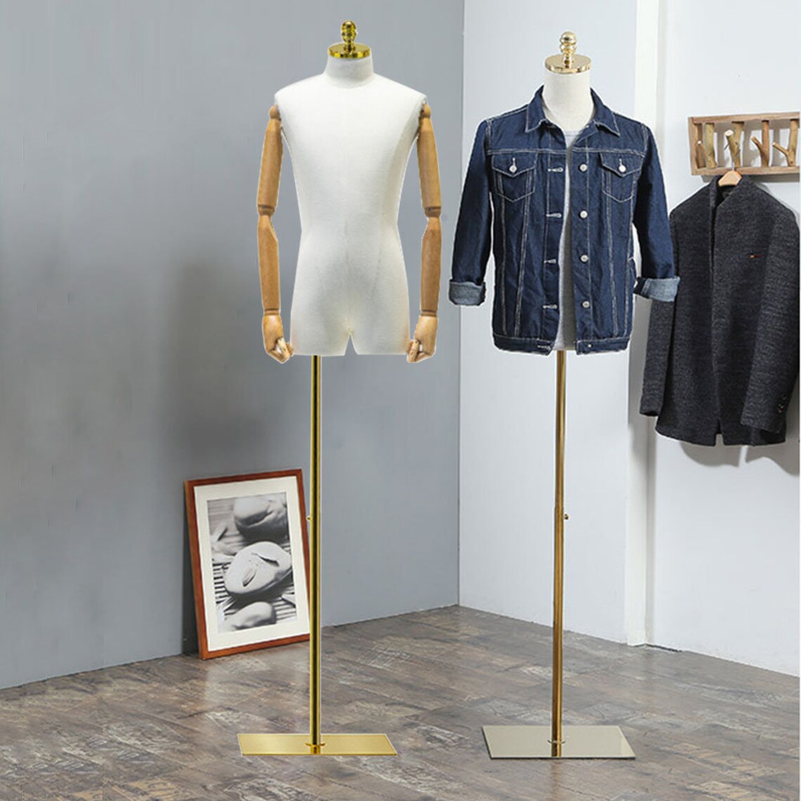 Male Half Body Mannequinadult Dress Form With Metal Basemen | Etsy