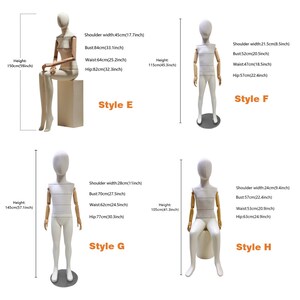 Luxury Female/kids Full Body Display Mannequin, Upper Bust Wrapping ...