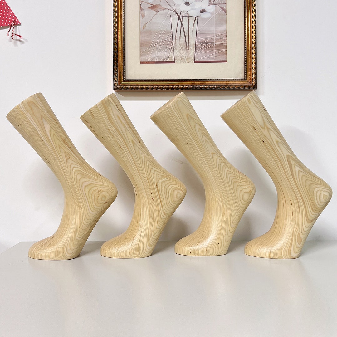 Vintage Wood Foot Mannequin, Solid Wood Mannequin Foot Model for ...
