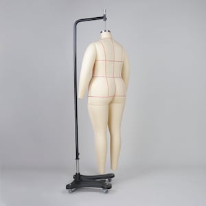 1XL Plus Size Dress Form Mannequin: Fiberglass Tailor Dummy With Leg - Etsy