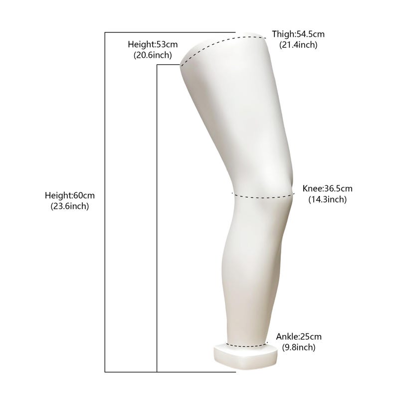 Luxury Matte White Fiberglass Male Leg Mannequin & Foot Model Display ...