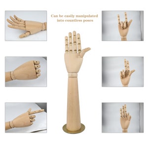 Wooden Hand Mannequin Right Arms, Flexible Wood Artists Female Manikin ...