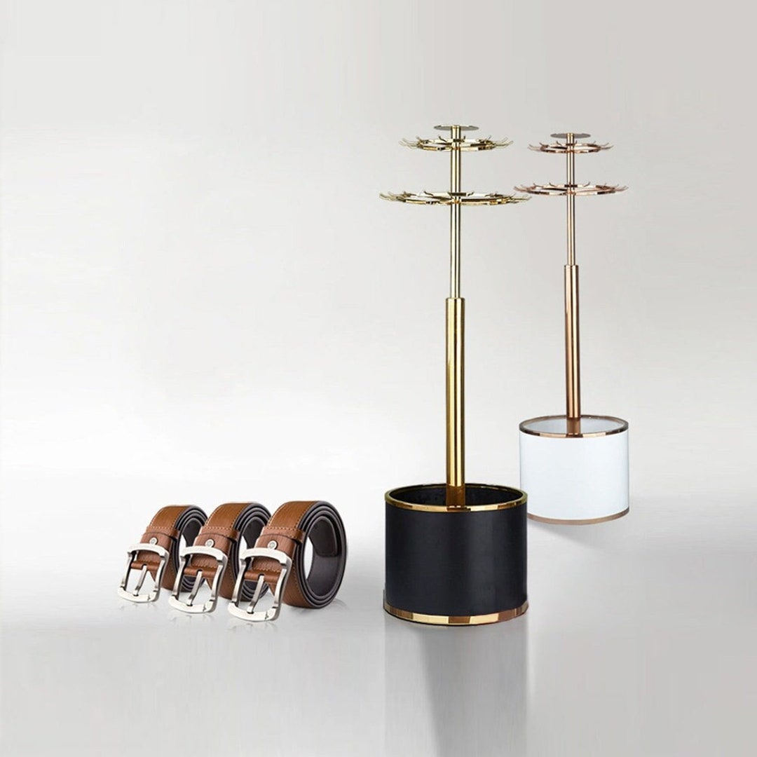 Belt Display Rack, Two-tier Rotatable Metal Stand,detachable Belt ...