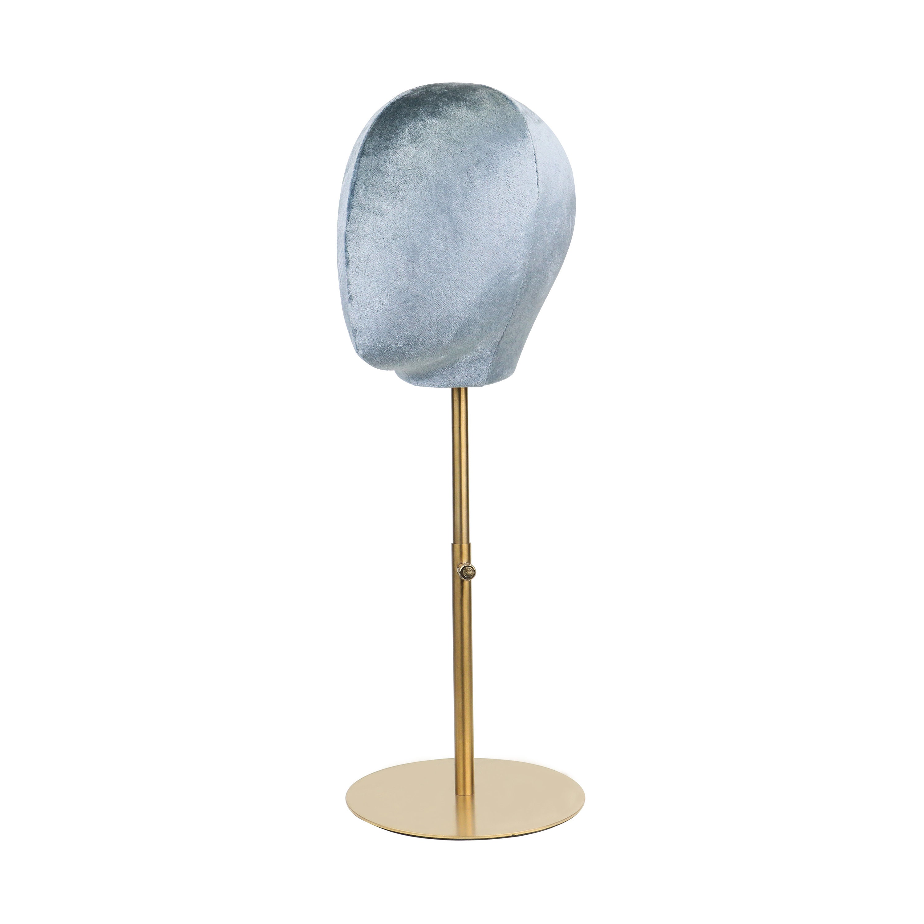 Velvet mannequin head Wig Hat standfemale grey suede | Etsy