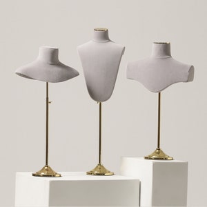 Adjustable Height Bust Form, Chest Mannequin for Jewelry Display ...