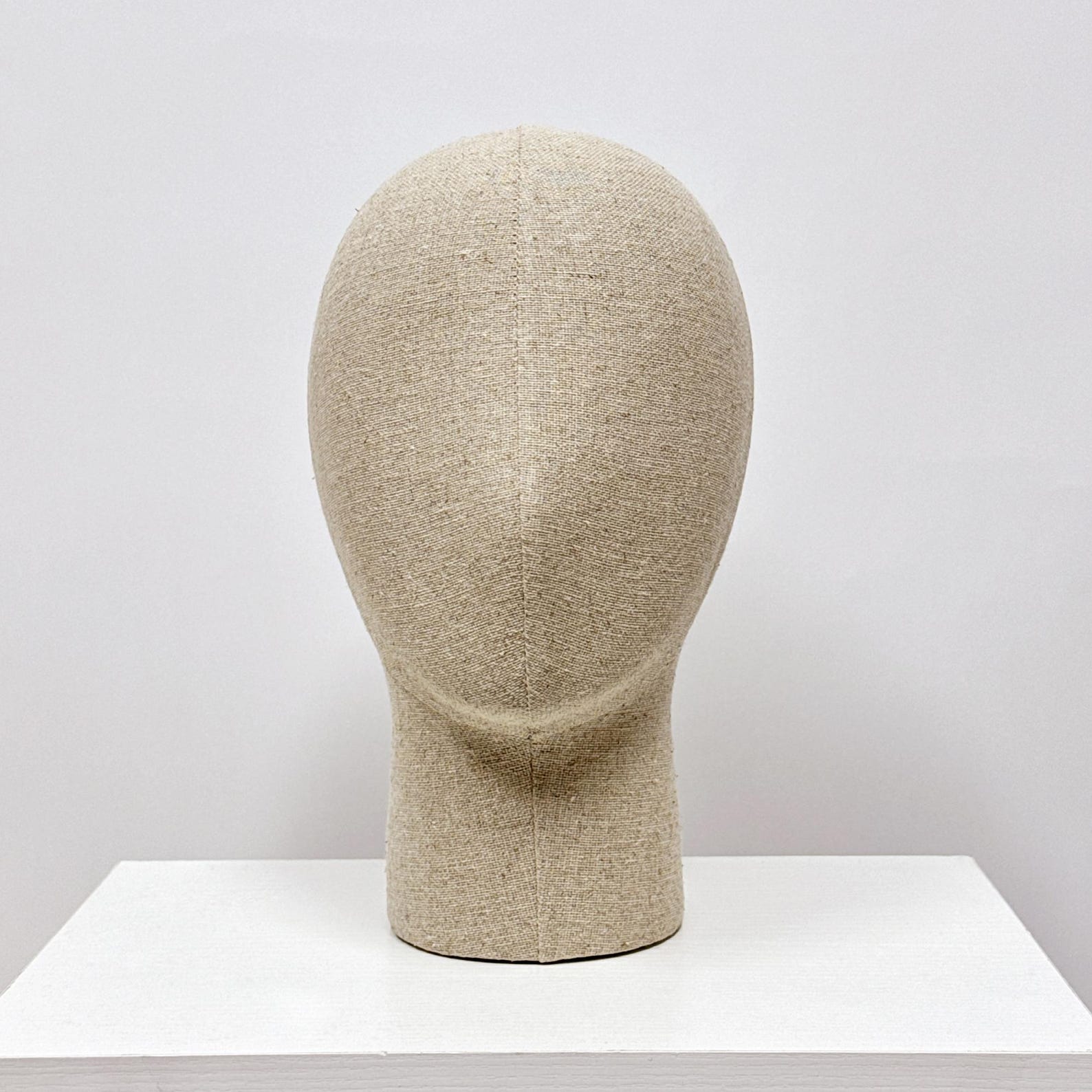 Linen Mannequin Head: Chic Beige Fiberglass Wig Display - Etsy