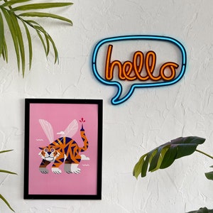 Hello Neon Wall Sign, Welcome Entryway LED Wall Sign, Neon Wall Decor ...