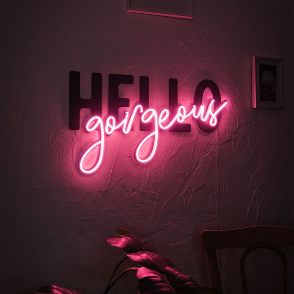 Hello Gorgeous Wall Art Sign - Etsy