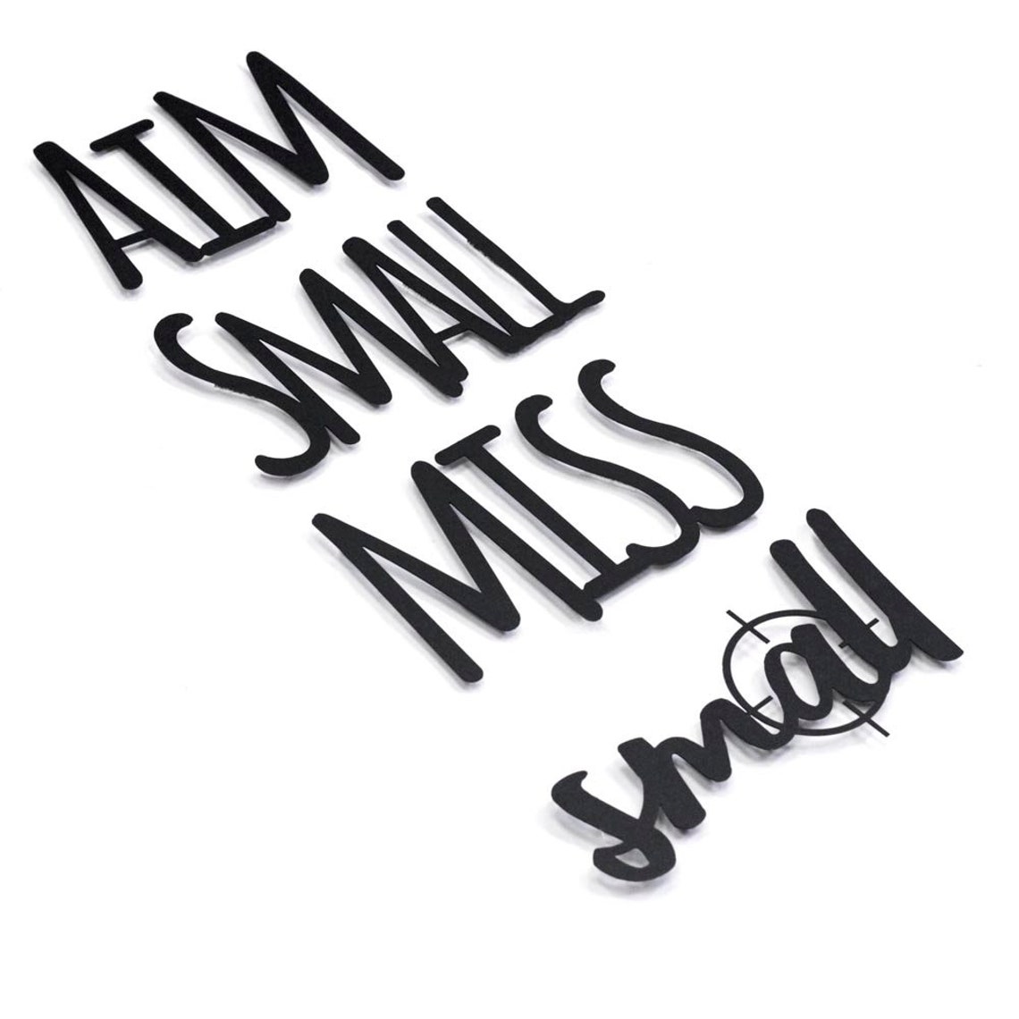 Aim Small Miss Small Metal Wall Art for a Funny Bathroom Decor - Etsy