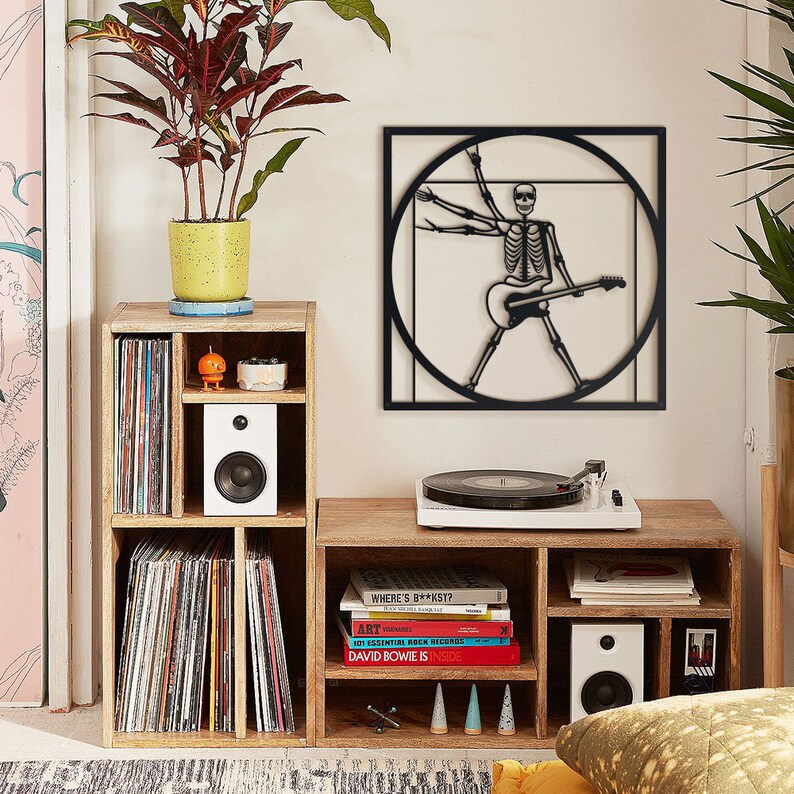 Leonardo Da Vinci Vitruvian Rocker Metal Wall Decor for Art | Etsy