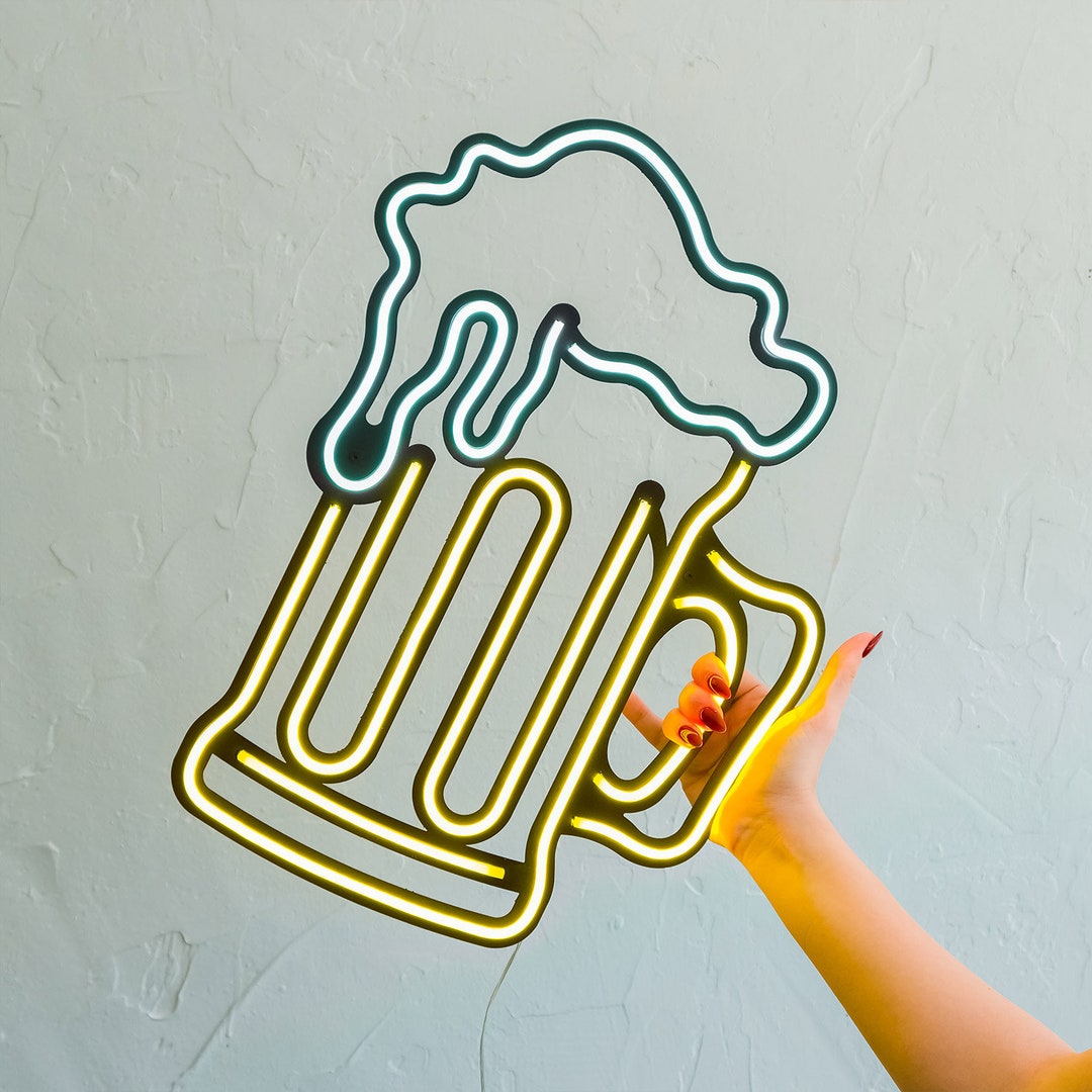 Beer Neon Wall Art Pub Decor Neon Sign Neon Sign Bedroom - Etsy