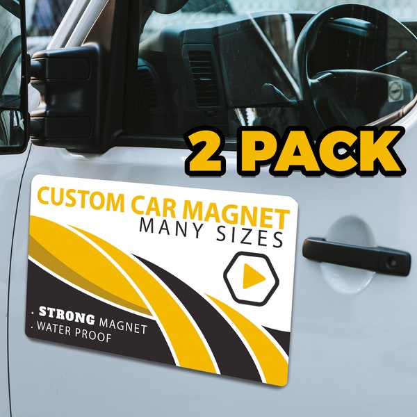 Set of 2 Custom Car Magnet Signs, Personalized Car - Etsy