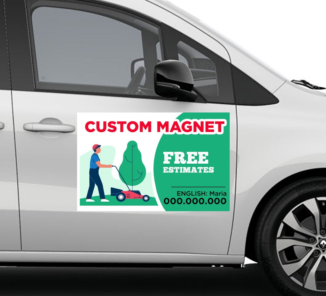 Car Magnet Custom Set of 2 Full Color Business Logo on Cars Vehicle ...