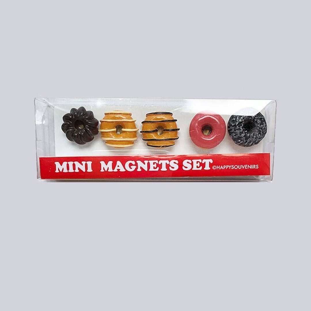 Set of Donuts Fridge Magnet Resin Food Magnets Cute Magnet Cartoon Ice ...
