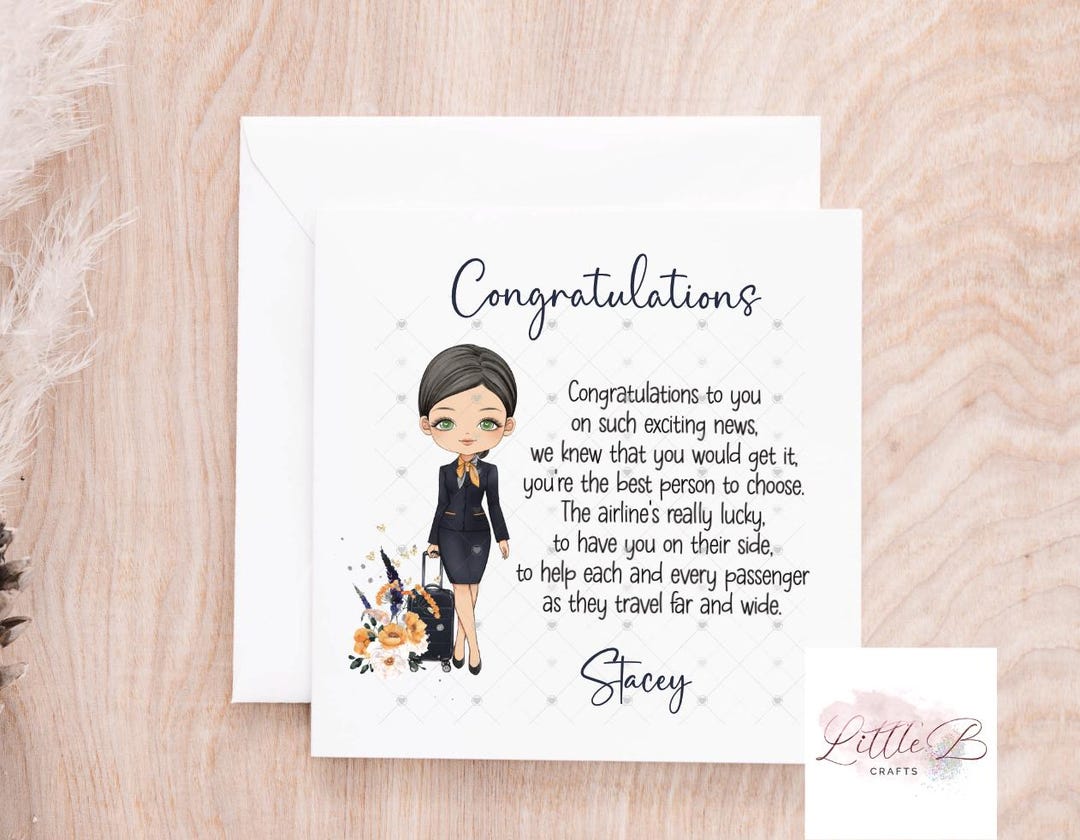 Easy Jet, Cabin Crew, Airline, Promotion Personalised Card - Etsy UK