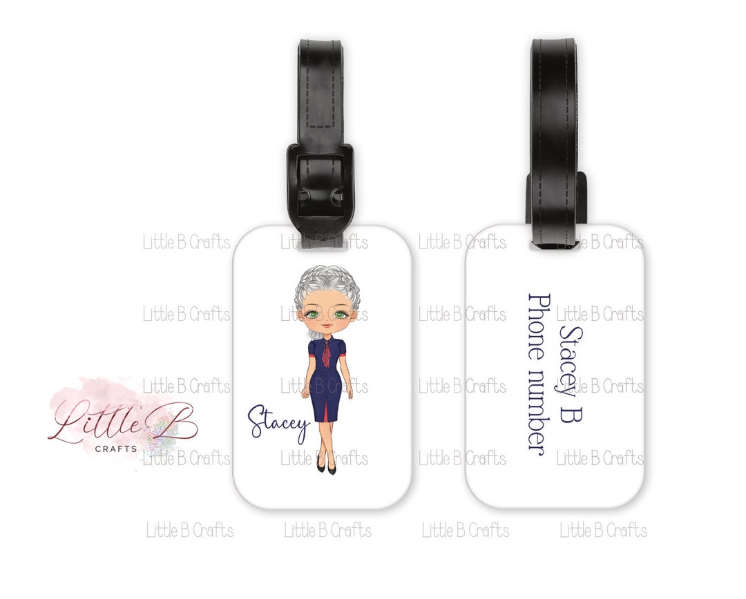 Cabin Crew, Airline, Bag Tag, Aviation, Luggage Tag, Personalised Gift ...