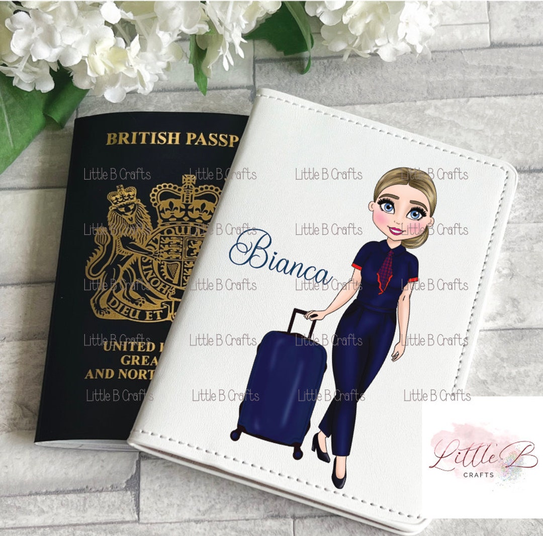 Personalised Passport Cover, Cabin Crew, Airline, Passport Cover ...