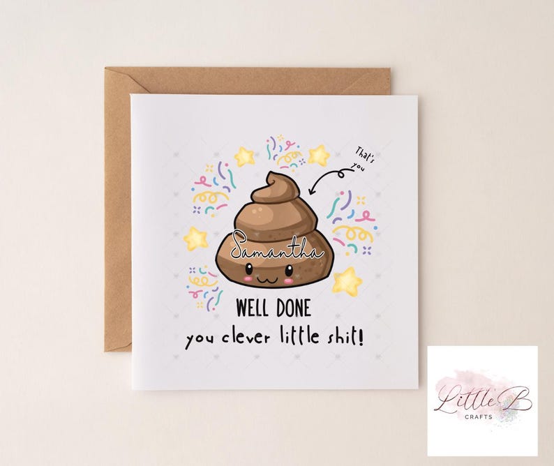 Personalised Clever Little Shit Card, Congratulations, Exams Are Over ...