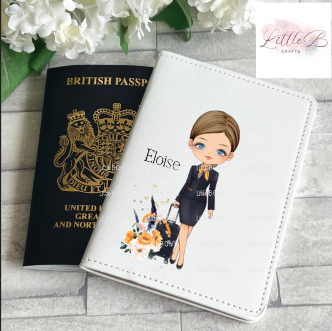 Personalised Passport Cover, Cabin Crew, Airline, Passport Cover ...